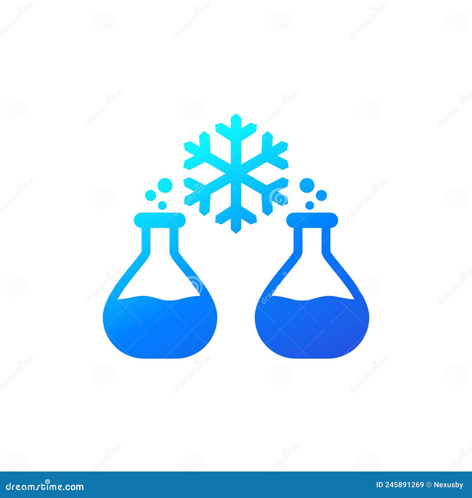 Endothermic Reaction Icon With Test Tubes Cartoon Vector ...
