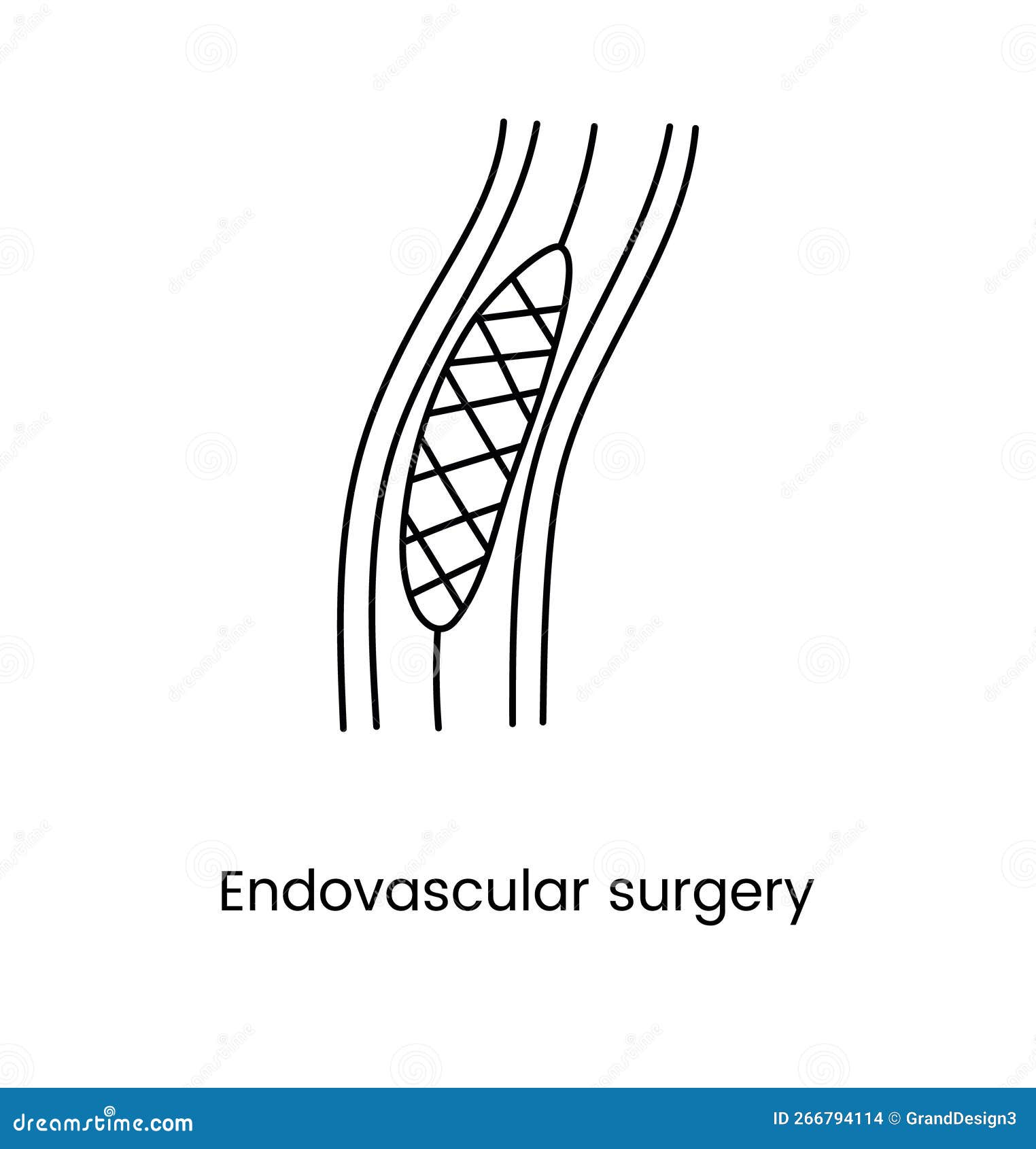 Endovascular Surgery is an Icon Line in a Vector. Stock Vector ...