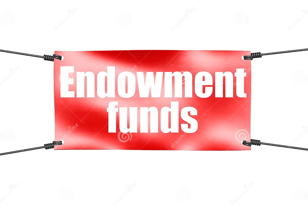 Endowment Funds Word with Red Banner Stock Illustration - Illustration ...