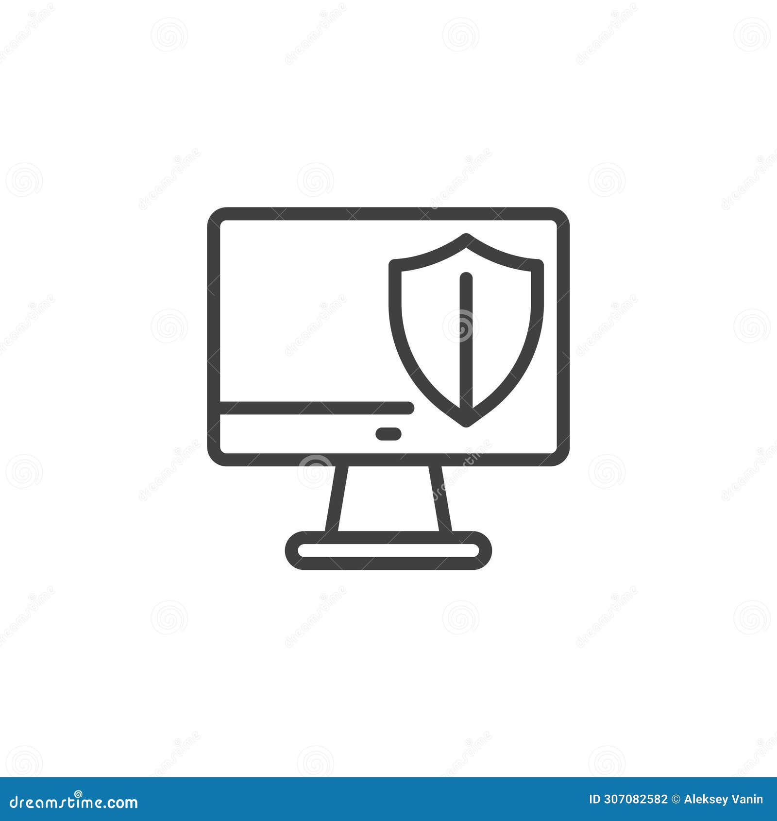 Endpoint Security Line Icon Stock Illustration - Illustration of design ...