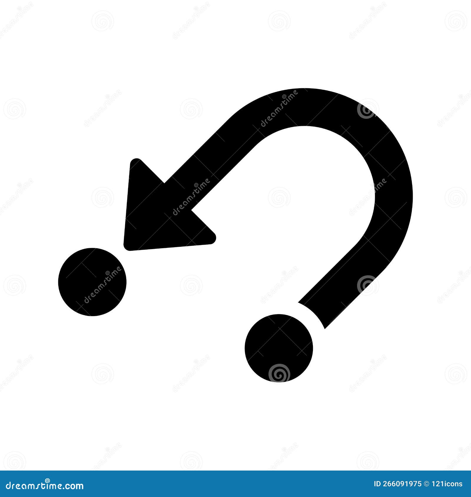 Endpoints Icon. Black Vector Graphics Stock Vector - Illustration of ...