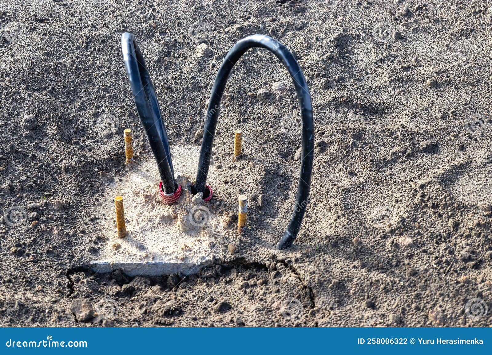 The Ends of the Electrical Cable in the Trench. Electrical Cable ...