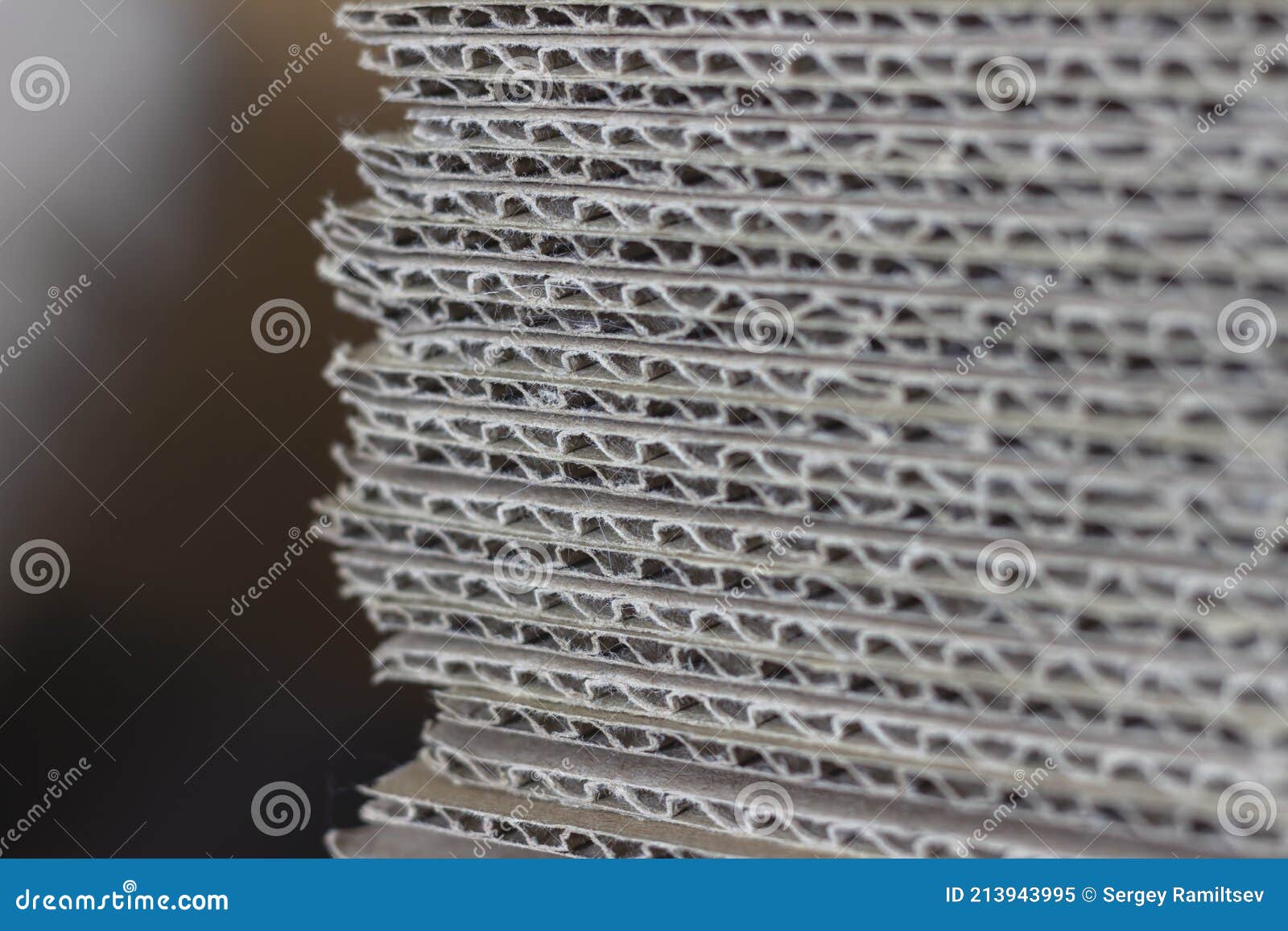 The Ends of the Side Surfaces of Dense Sheets of Cardboard Stock Image ...