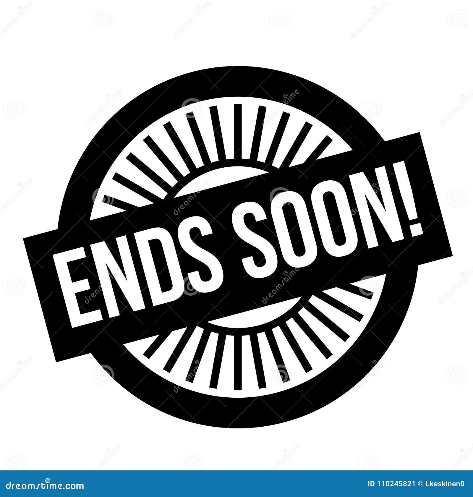 ENDS SOON stamp typ stock vector. Illustration of advert - 110245821
