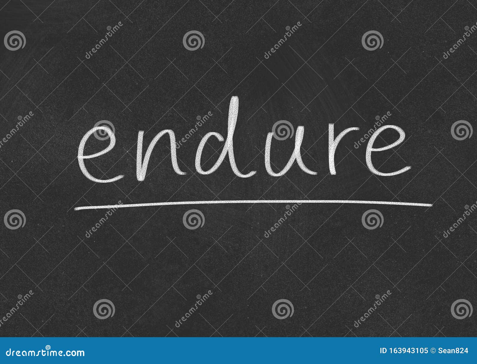 Endure stock image. Image of chalkboard, concept, writing - 163943105