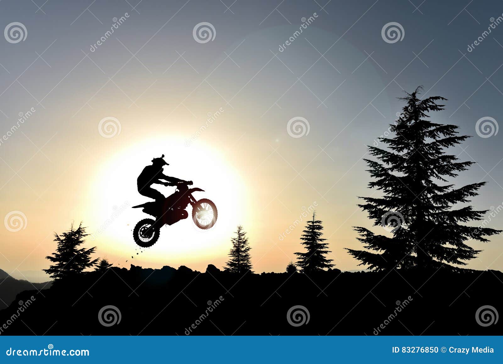 Enduro cross motorcycle stock photo. Image of dusk, daybreak - 83276850