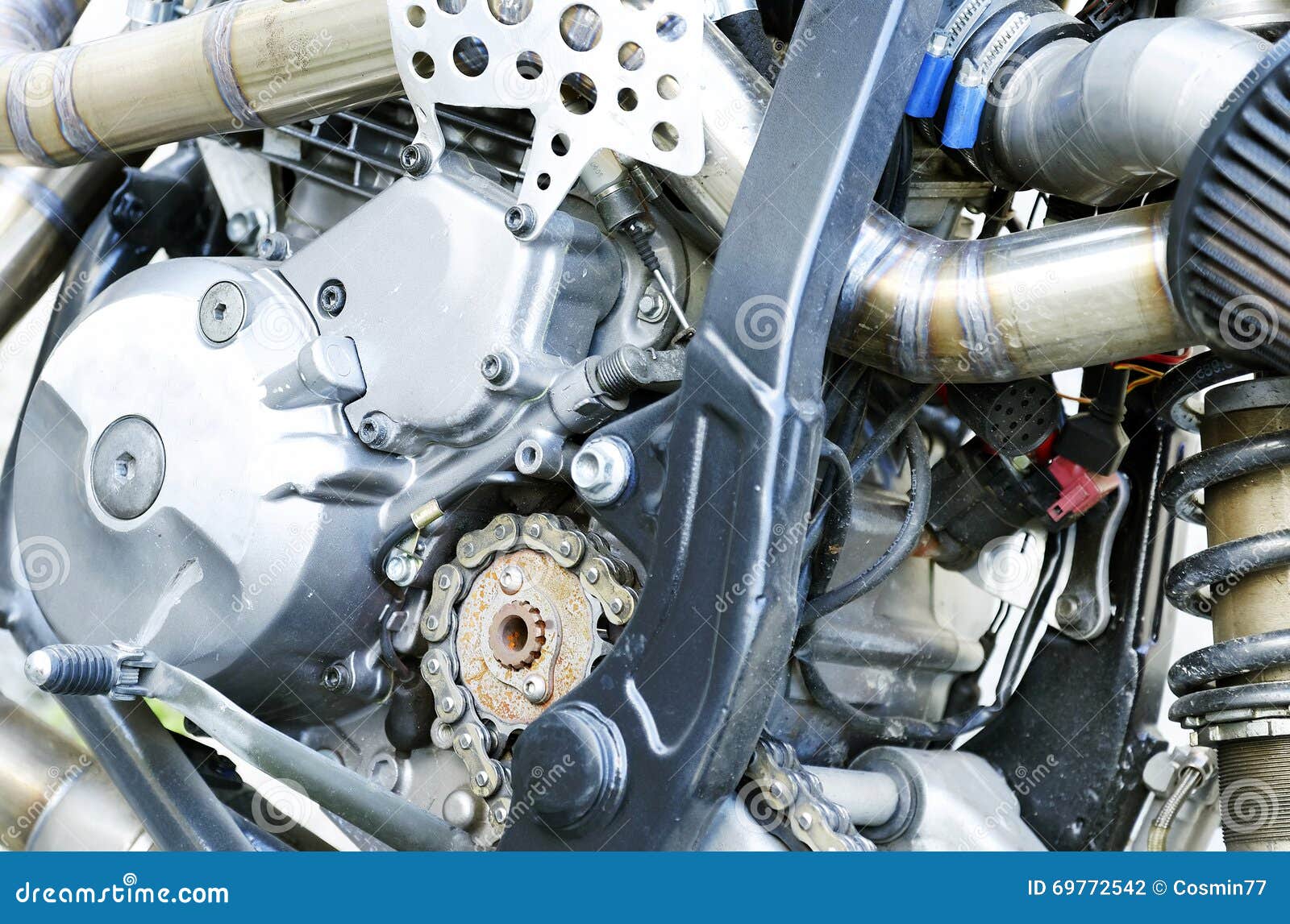 Enduro motorbike engine stock photo. Image of carburetor - 69772542