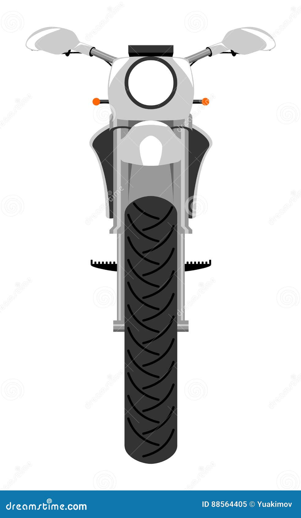 Enduro Motorcycle Back View Isolated Vector Illustration ...