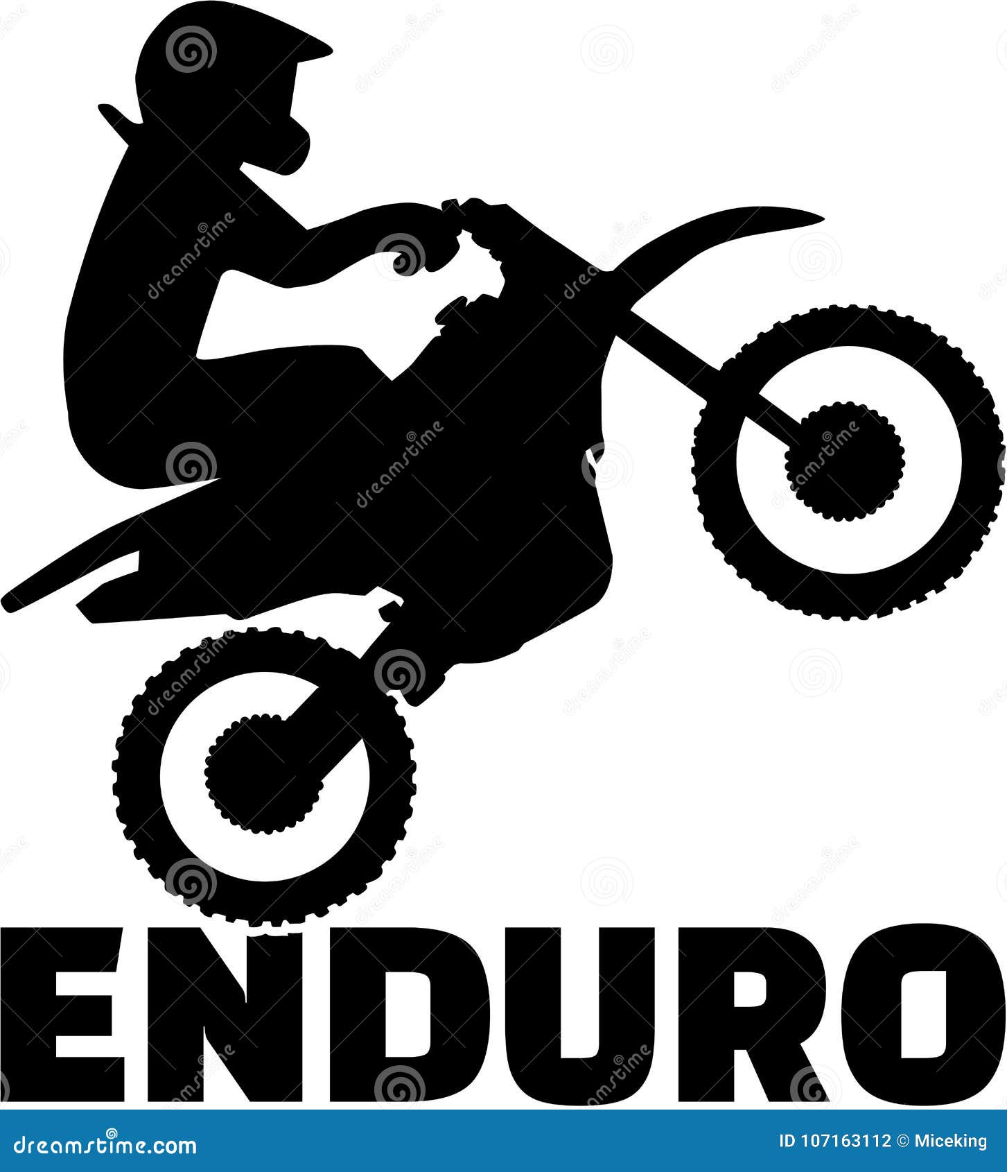 Enduro Word With Silhouette Cutout Vector Illustration | CartoonDealer ...