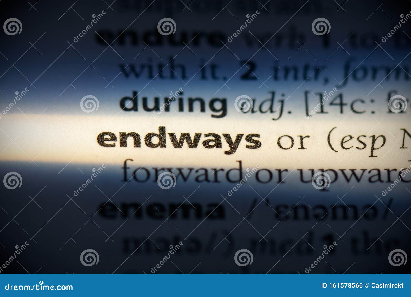 Endways stock photo. Image of etymology, thesaurus, paper - 161578566