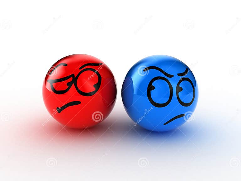 Enemies stock illustration. Illustration of emoticon - 16799768