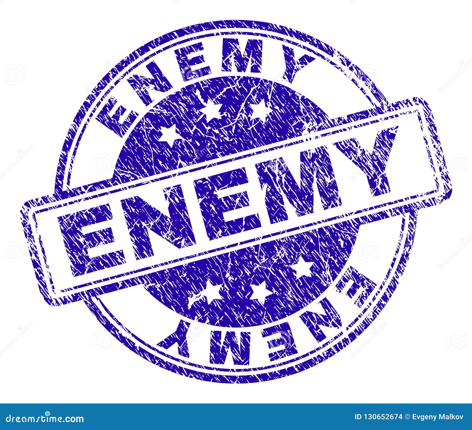 Grunge Textured ENEMY Stamp Seal Stock Vector - Illustration of round ...