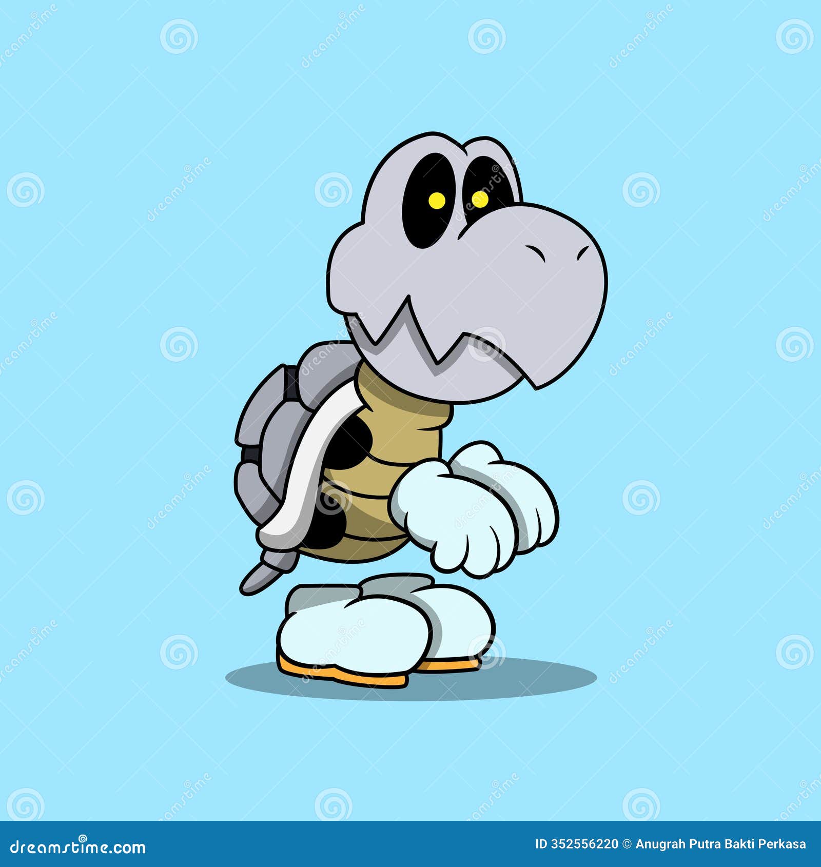 Enemy Turtle Dry Bones stock illustration. Illustration of nature ...