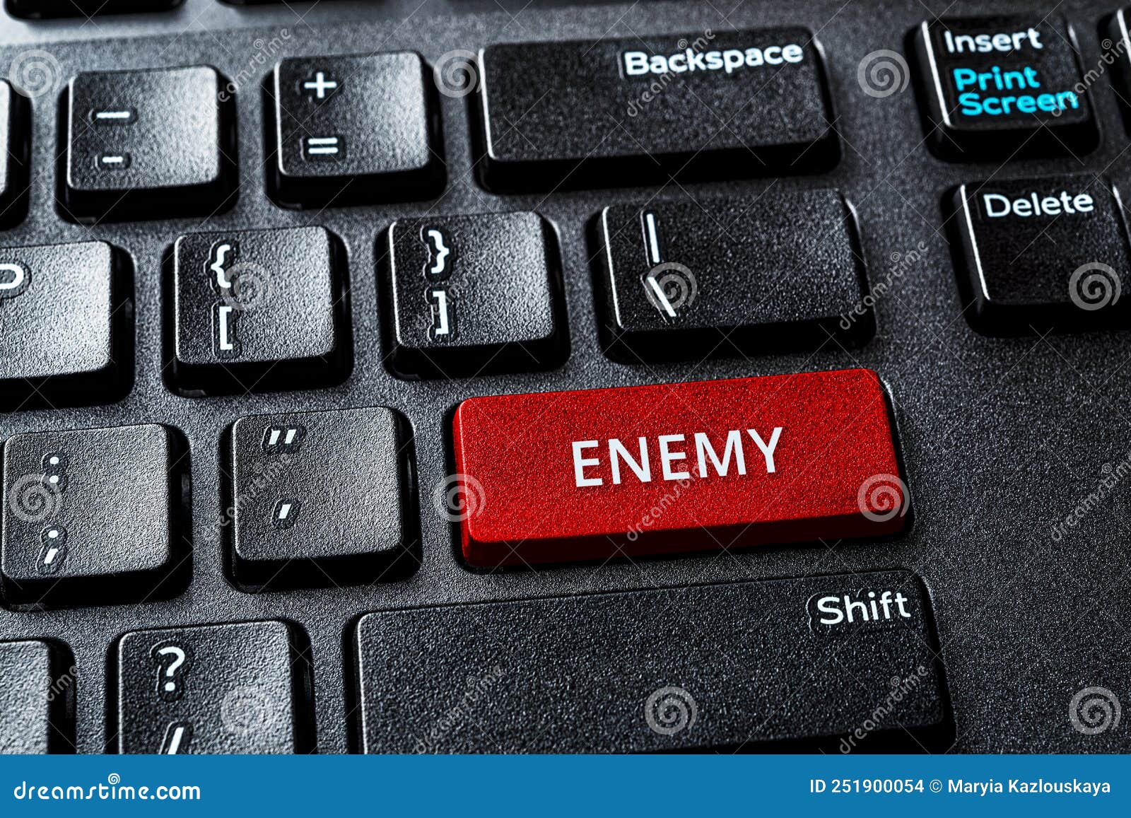 The Word Enemy Close Up Royalty-Free Stock Photo | CartoonDealer.com ...