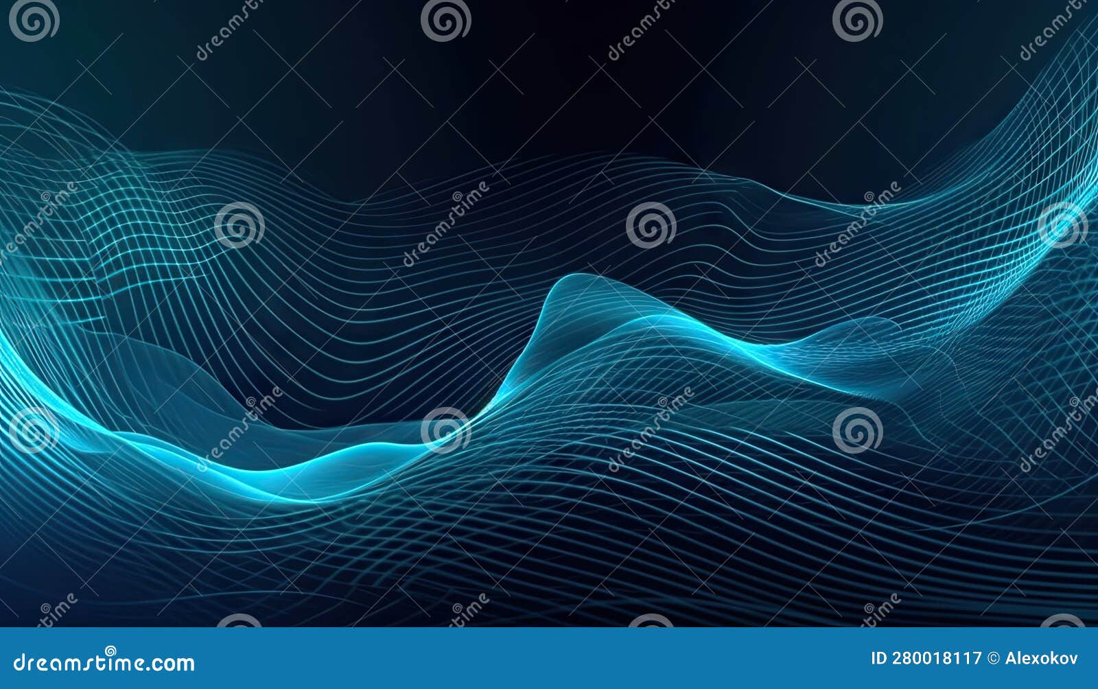 Energetic Blue Light and Wave Background for Posters and Web. Stock ...