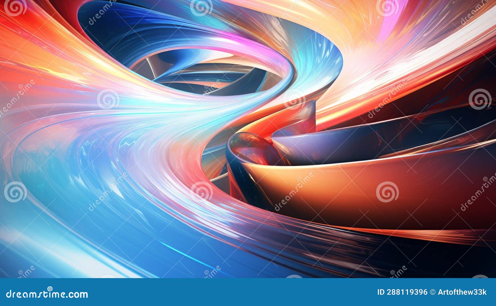 Energetic Collision: Abstract Visualization of Competitive Spirit Stock ...