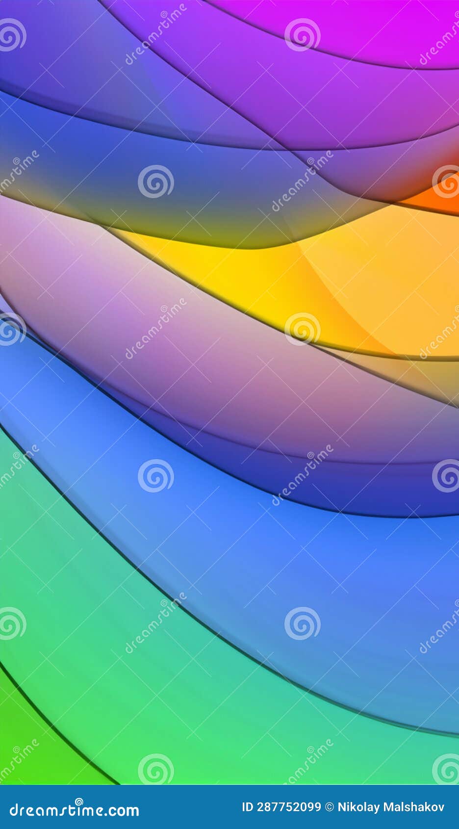 Energetic Colors Intertwine in Mesmerizing Wave Patterns. Stock ...