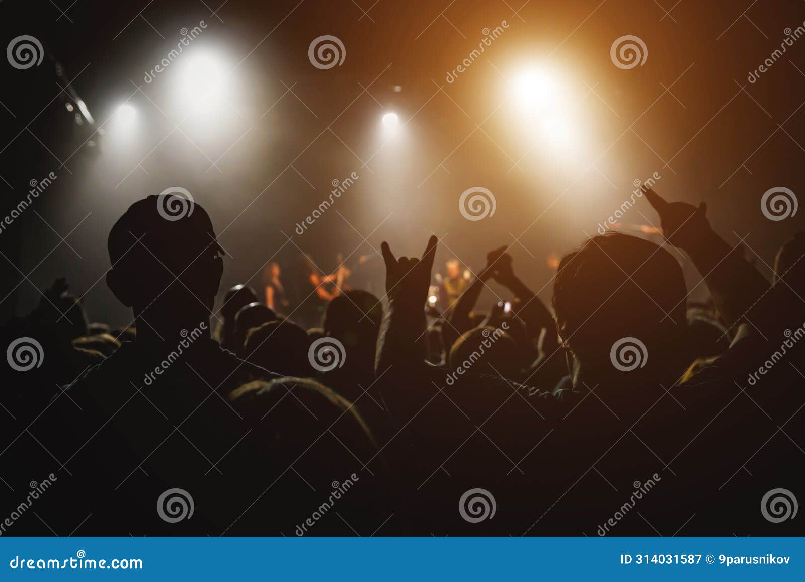 Energetic Concert Crowd Silhouettes -the Electrifying Atmosphere of a ...