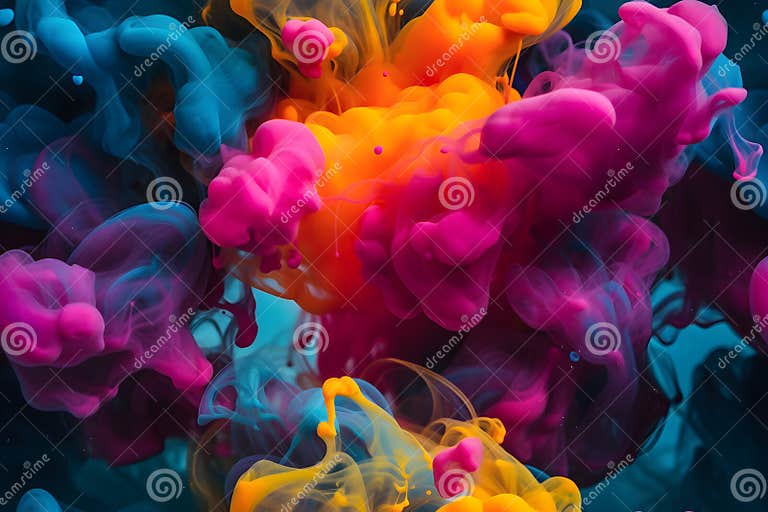 Energetic Design with Abstract Multicolored Background. Intense Colors ...