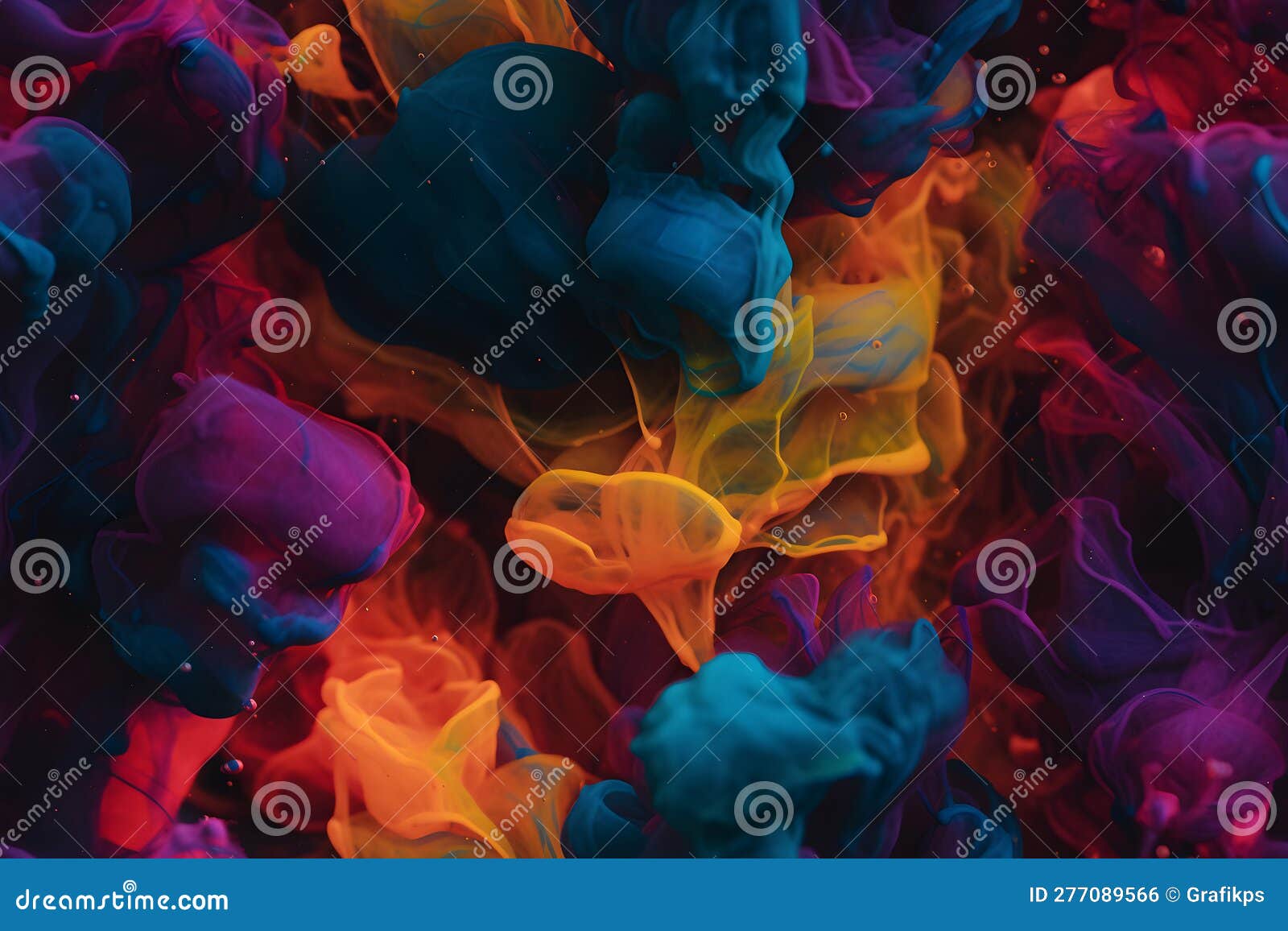 Energetic Design with Abstract Multicolored Background. Intense Colors ...