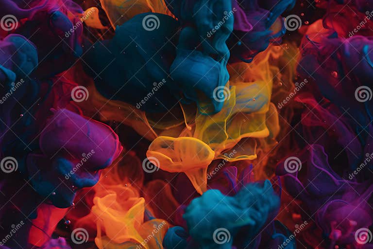 Energetic Design with Abstract Multicolored Background. Intense Colors ...