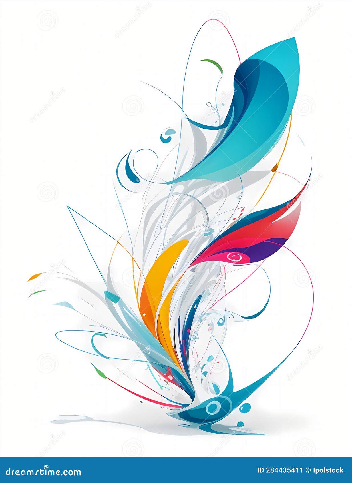 Energetic and Dynamic Abstract Design with Elements of Nature Stock ...