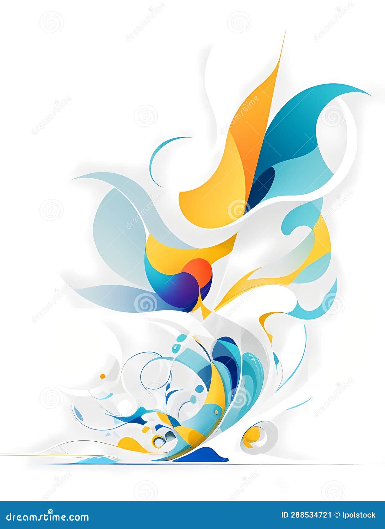 Energetic and Dynamic Abstract Design with Elements of Nature Stock ...