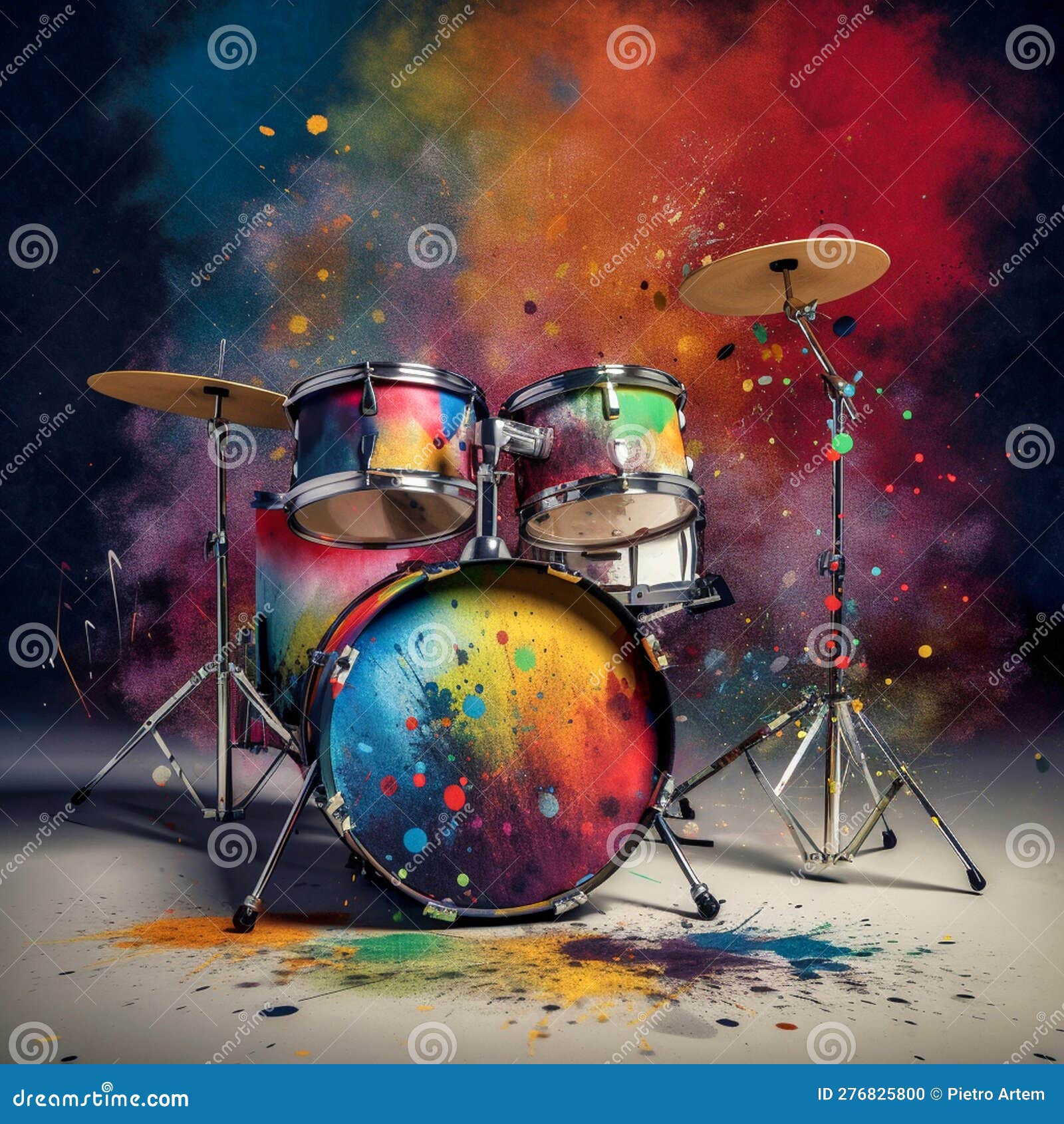 An Energetic Experience of Guitars and Drums with Rainbow Colors ...