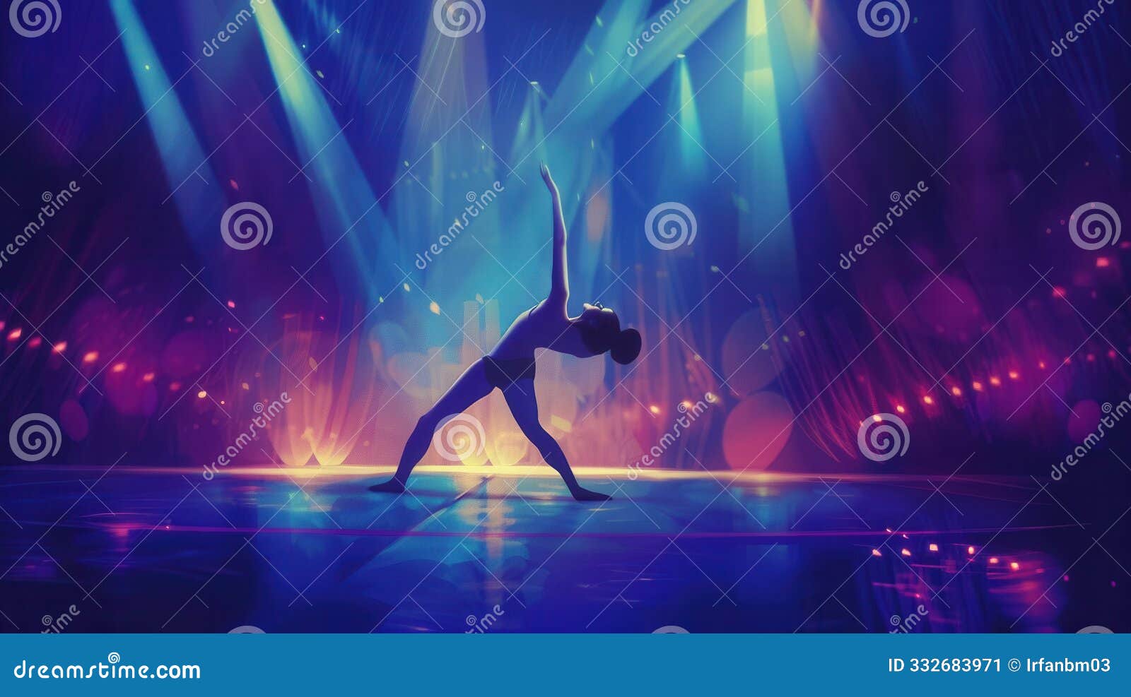 Dynamic Movement. Gymnastics Training Concept Stock Image - Image of ...