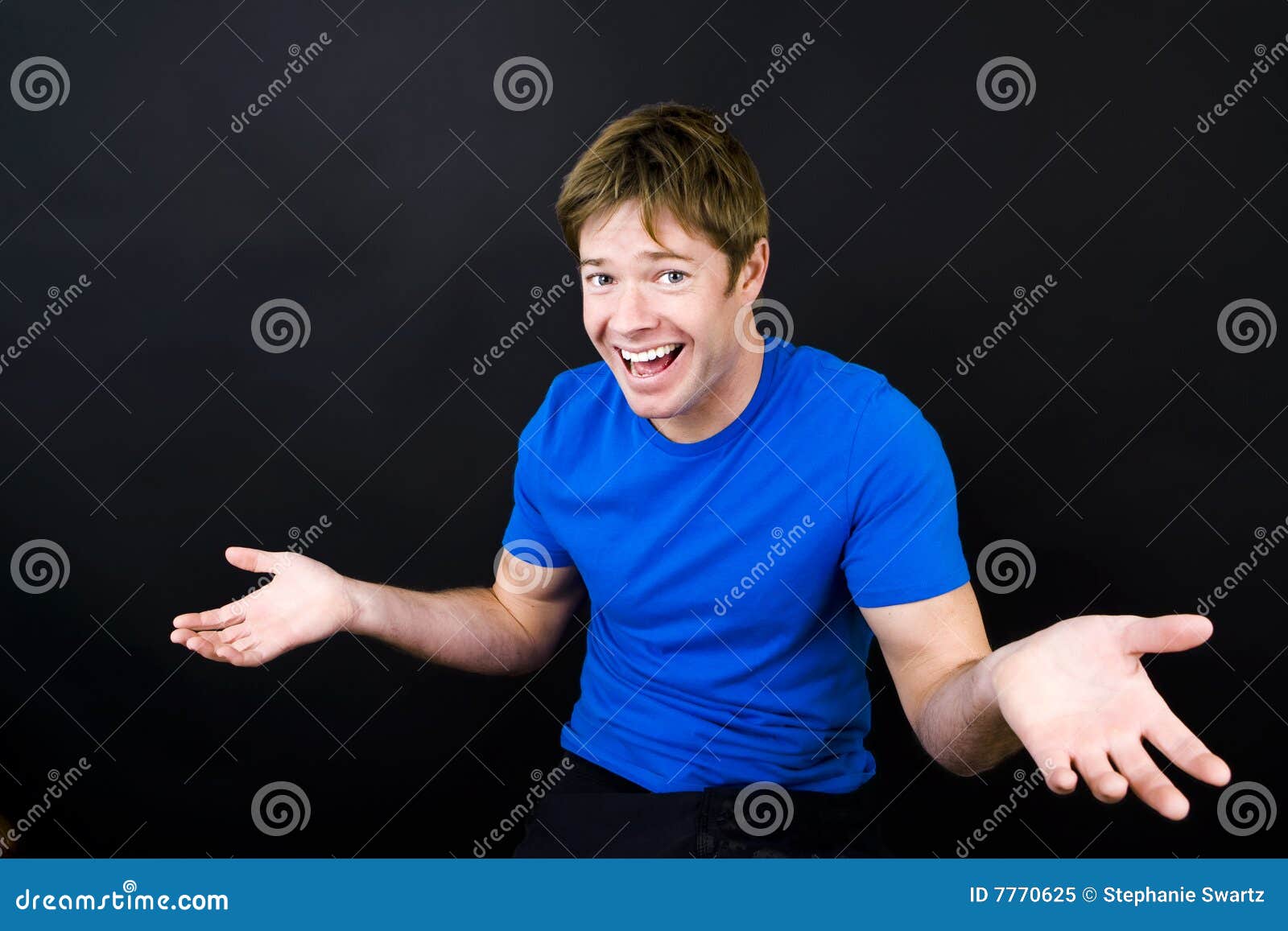 Energetic man stock image. Image of crazy, head, happy - 7770625