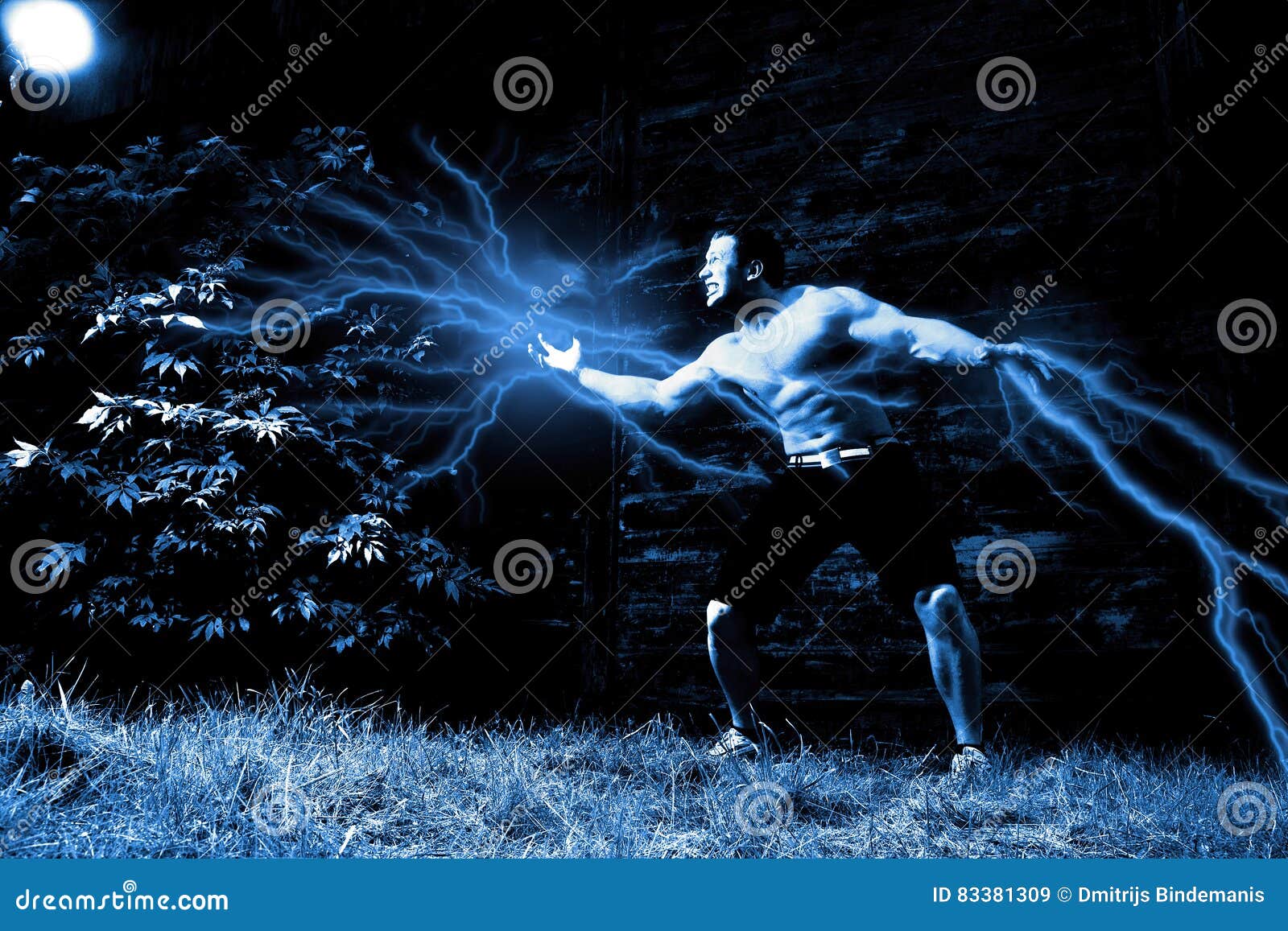 Energetic muscular man stock image. Image of emotion - 83381309