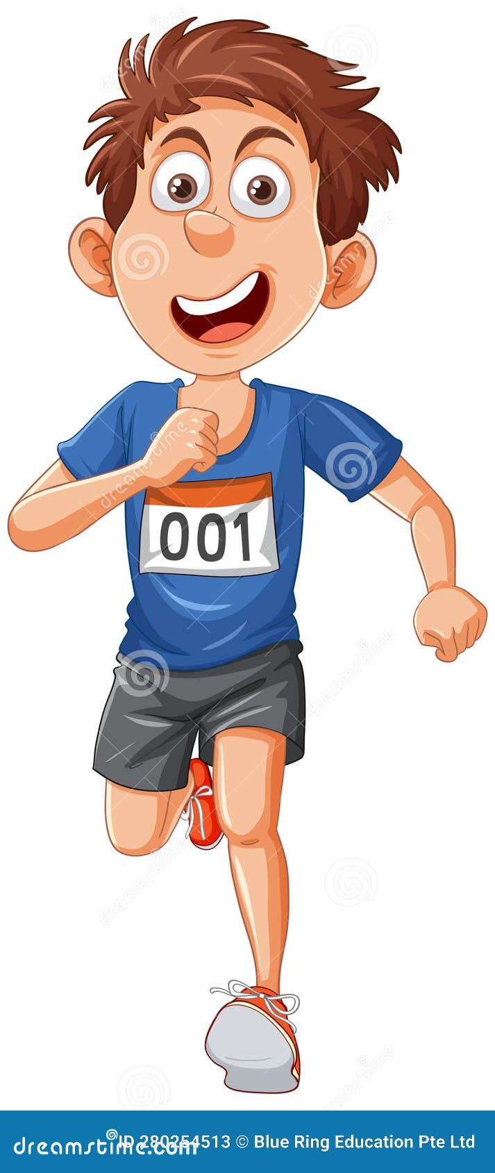 Energetic Runner Cartoon Character Stock Vector - Illustration of ...