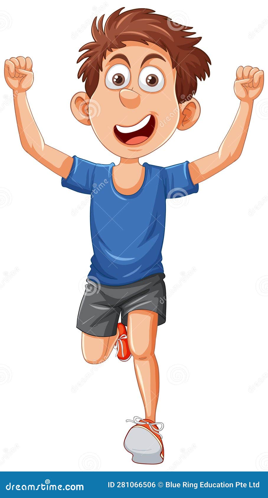 Energetic Runner Man Cartoon Character Stock Vector - Illustration of ...
