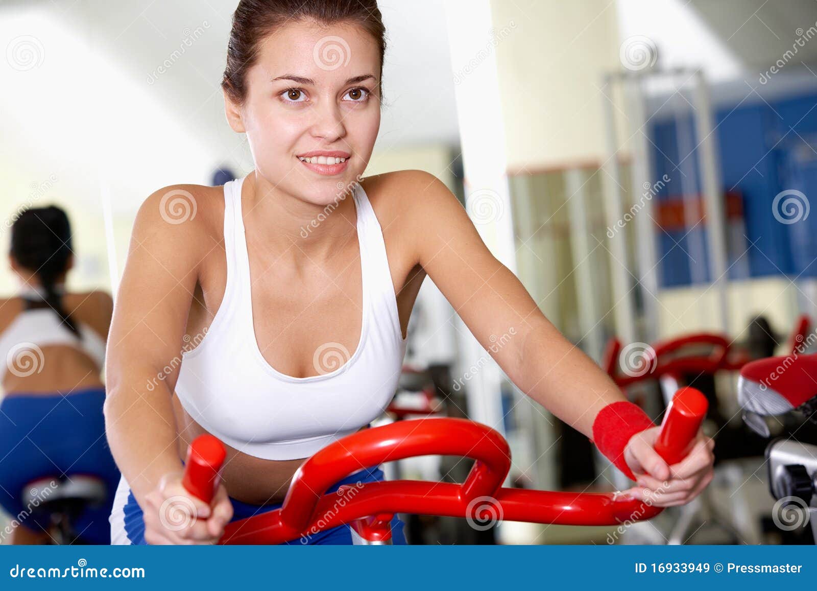 Energetic woman stock image. Image of happy, equipment - 16933949