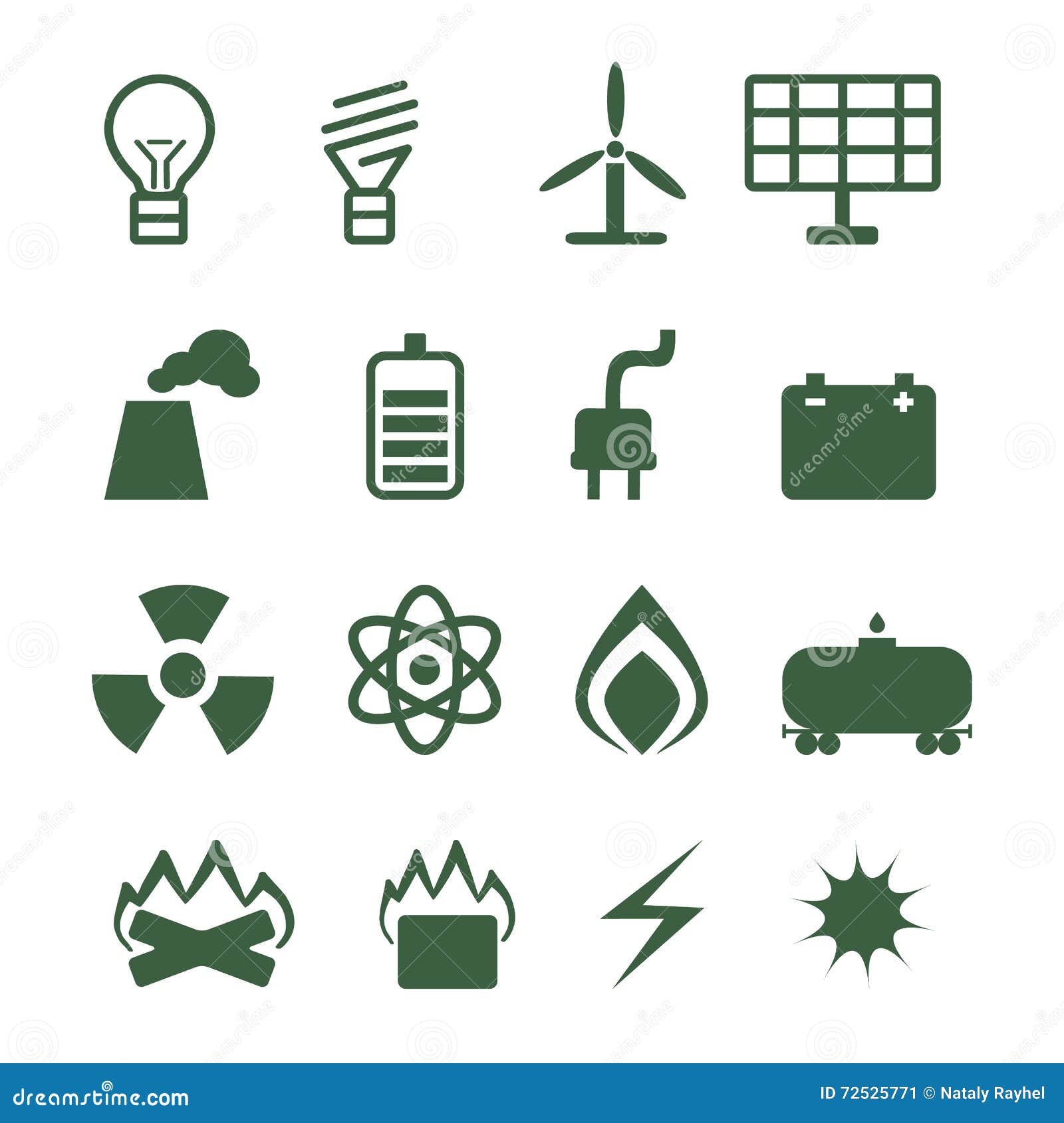 Energetics Symbols Cartoon Vector | CartoonDealer.com #72525763