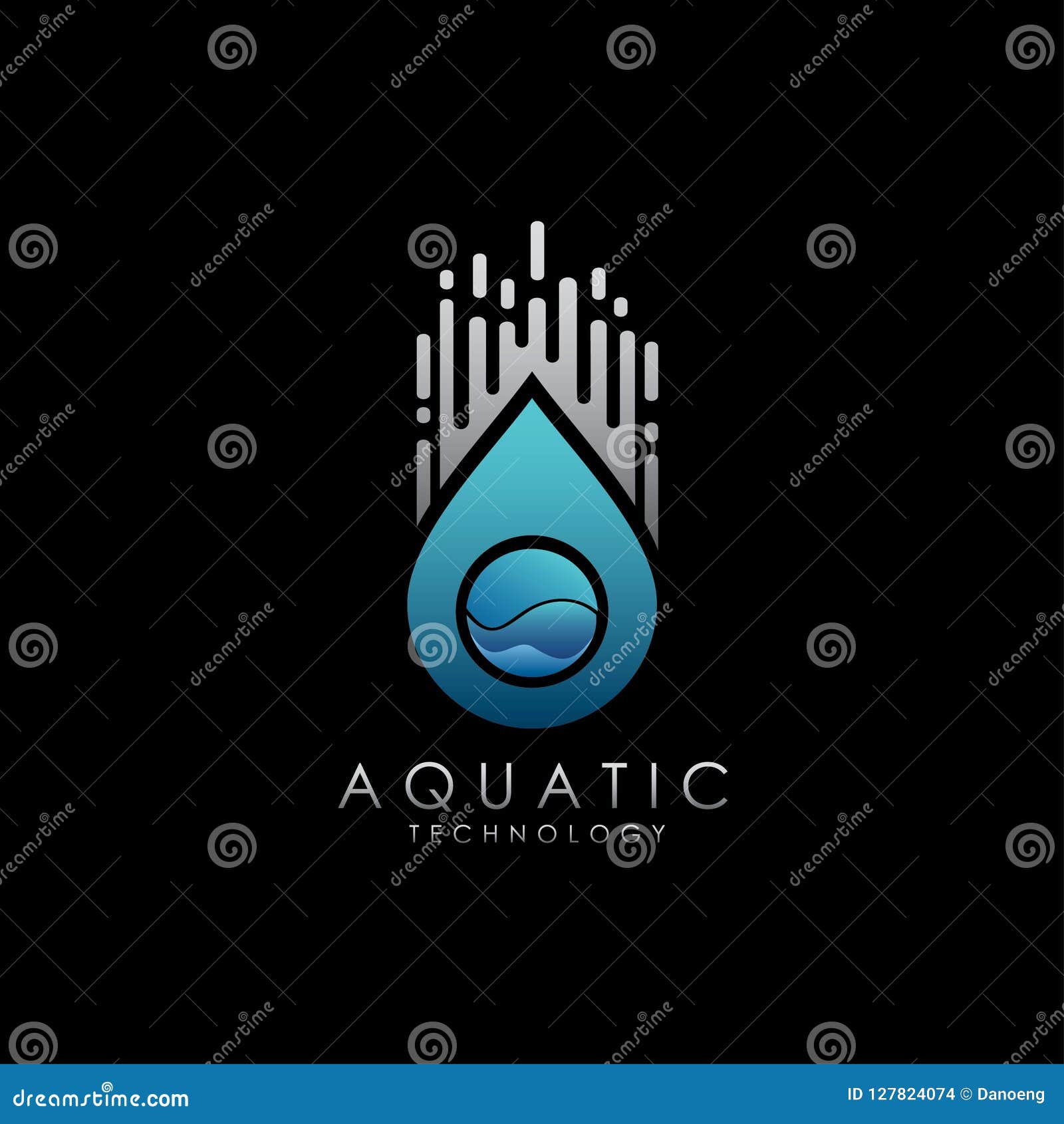 Energia Di Acqua Acquatica Di Goccia Logo Vector Illustrazione di Stock ...
