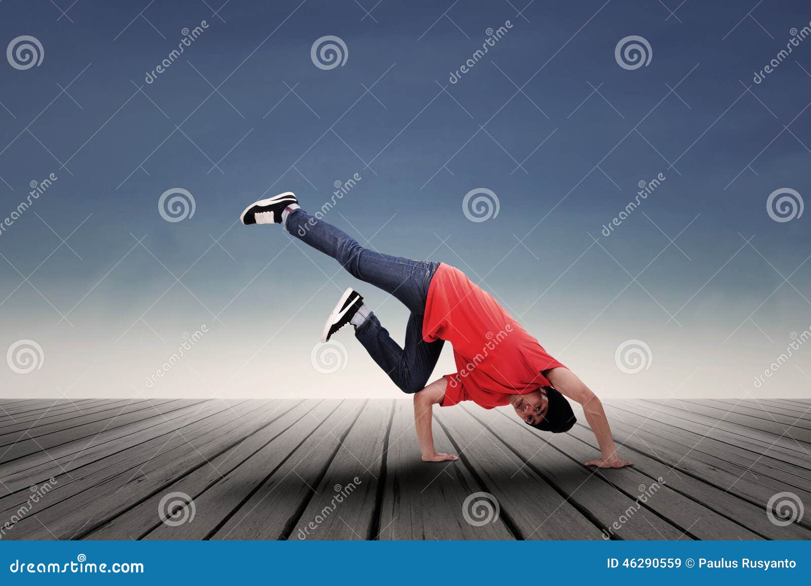 Energic Man Dancing Outdoor Stock Image - Image of outdoor, floor: 46290559