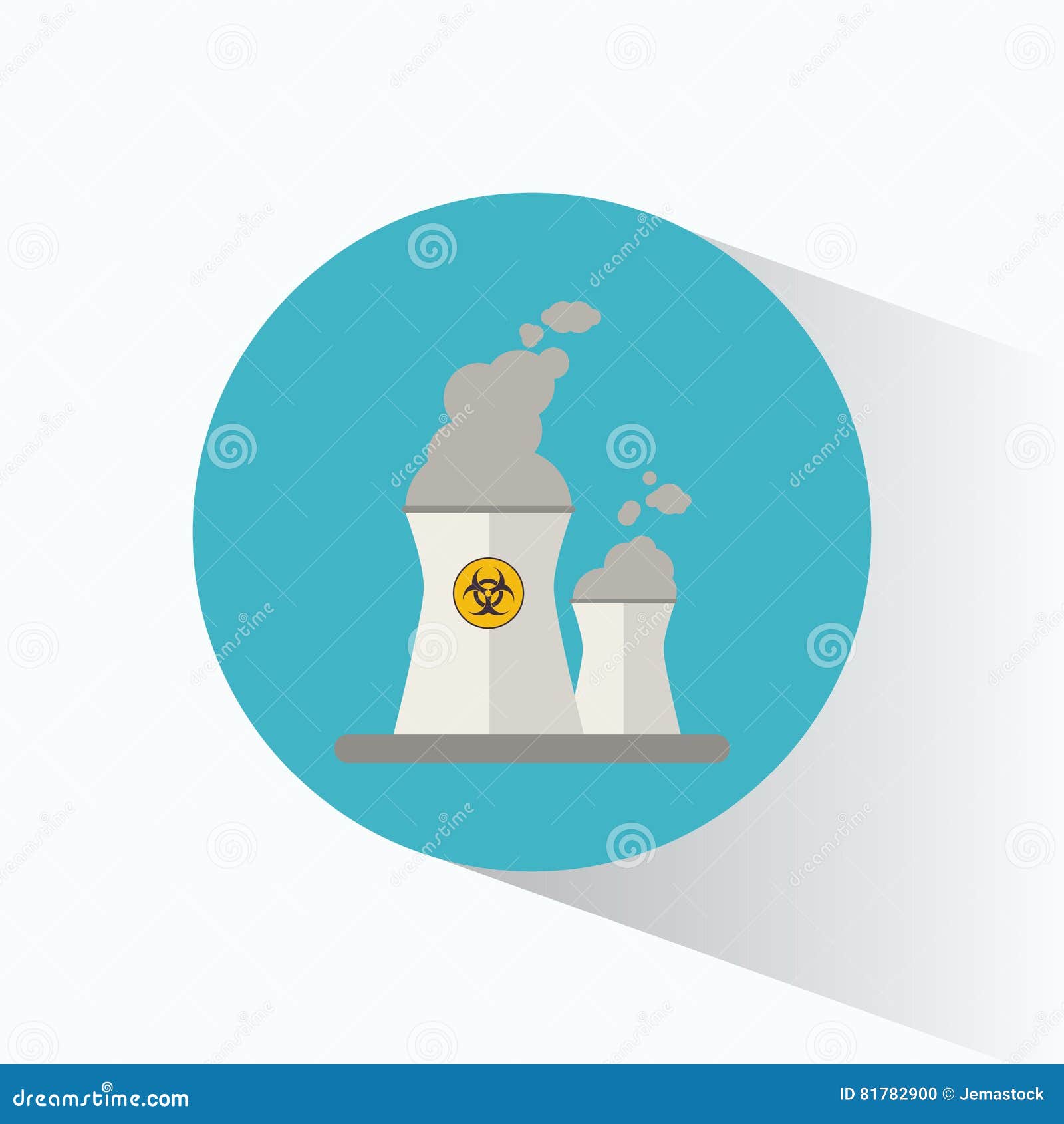 Energiezeichen Des Atomkraftwerks Vektor Abbildung - Illustration von ...