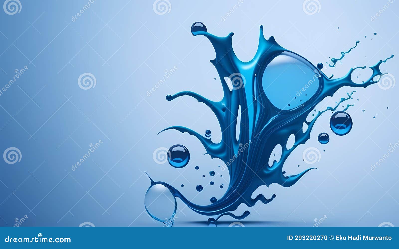 Lively 3D Bubble and Splash Delight for PowerPoint Stock Illustration ...