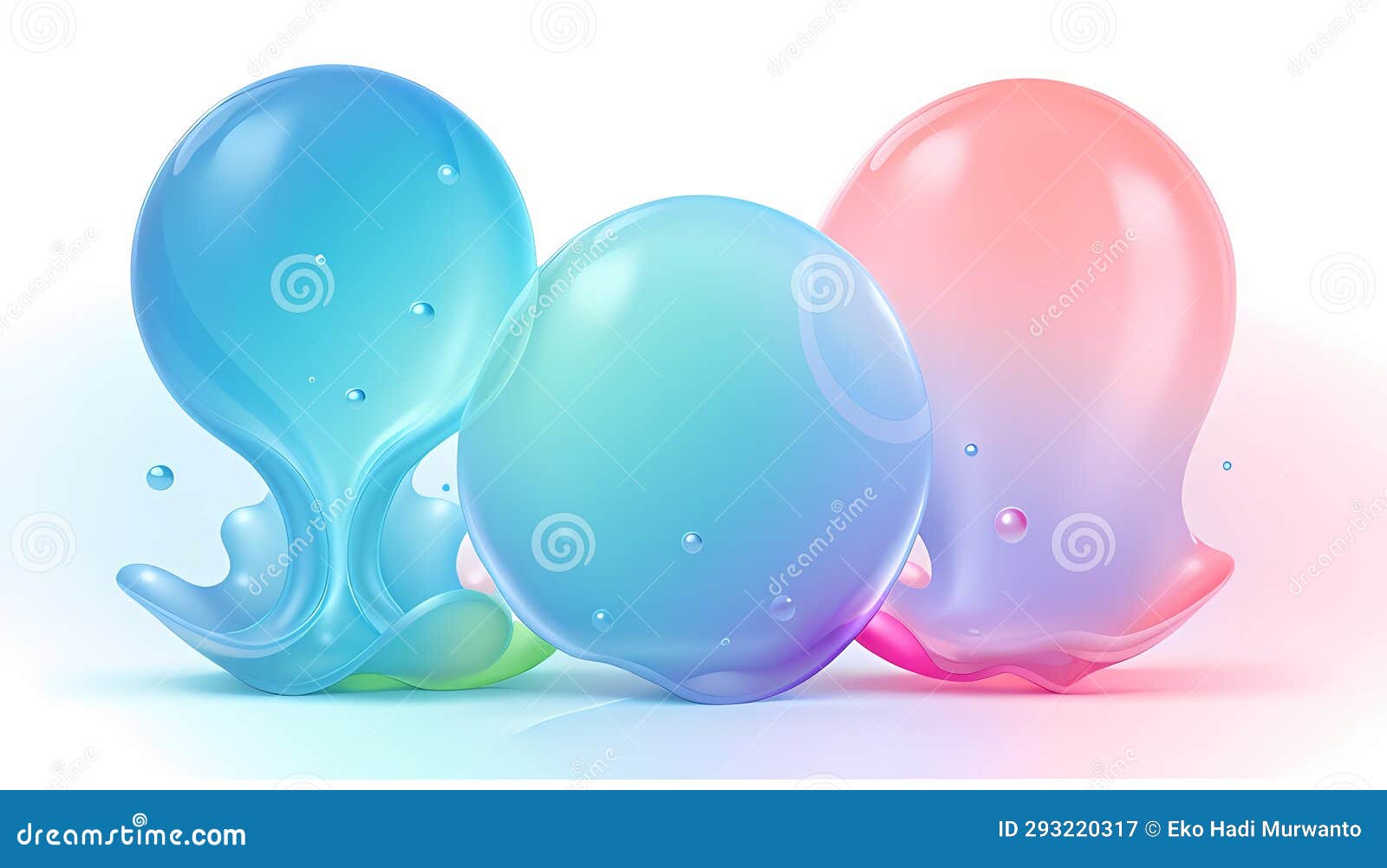 Lively 3D Bubble and Splash Delight for PowerPoint Stock Illustration - Illustration of ...