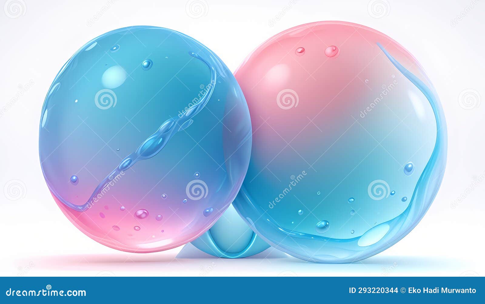 Lively 3D Bubble and Splash Delight for PowerPoint Stock Illustration ...