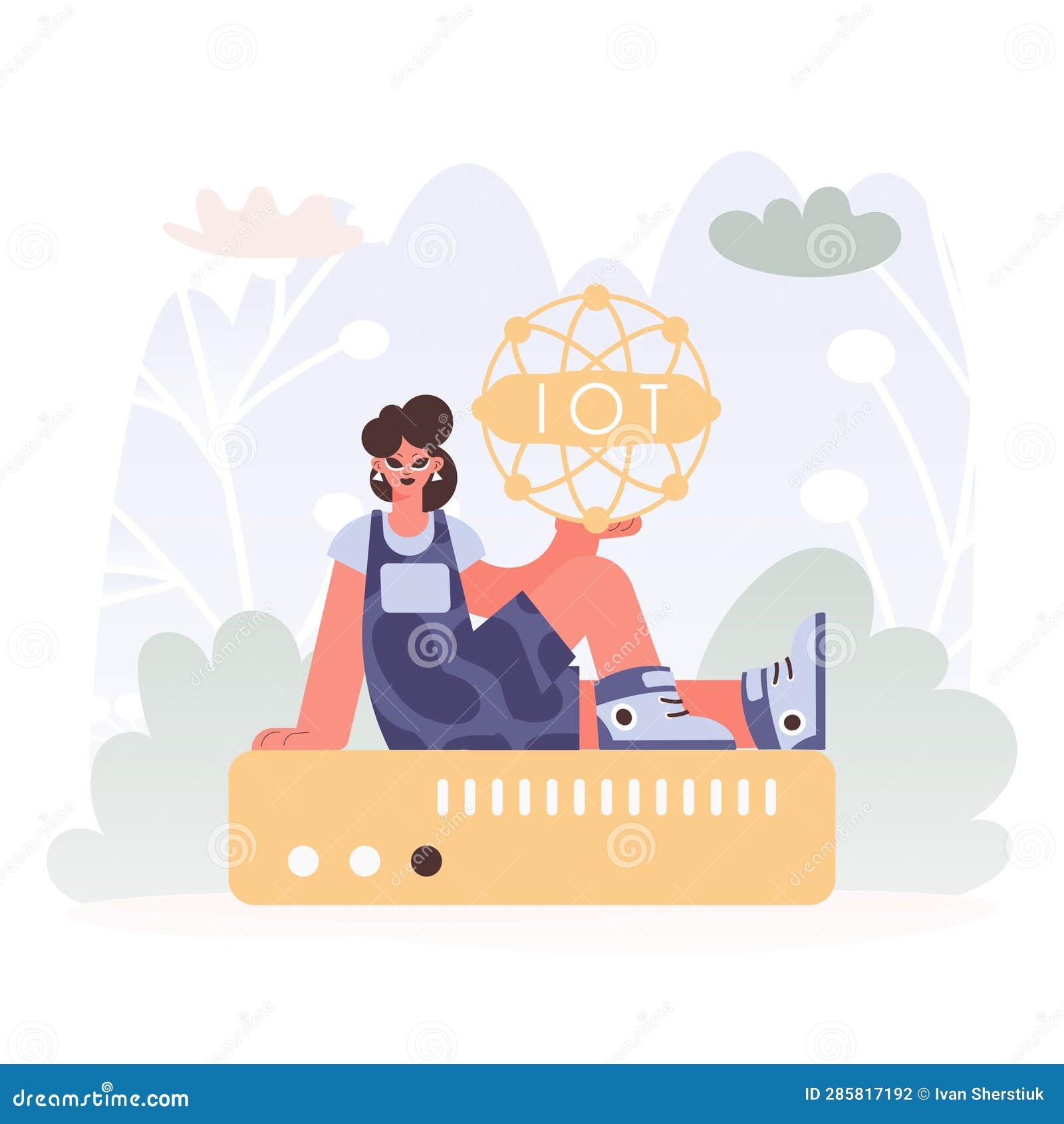 Energized Woman Getting a Handle on the IoT Picture Internal Parts ... Energized Woman Getting a Handle on the IoT Picture Internal Parts ...