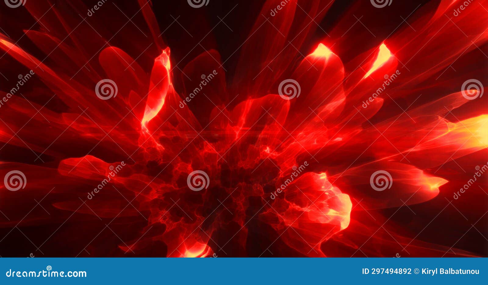 Energy Abstract Red Waves of Magic and Electricity Iridescent Glowing ...