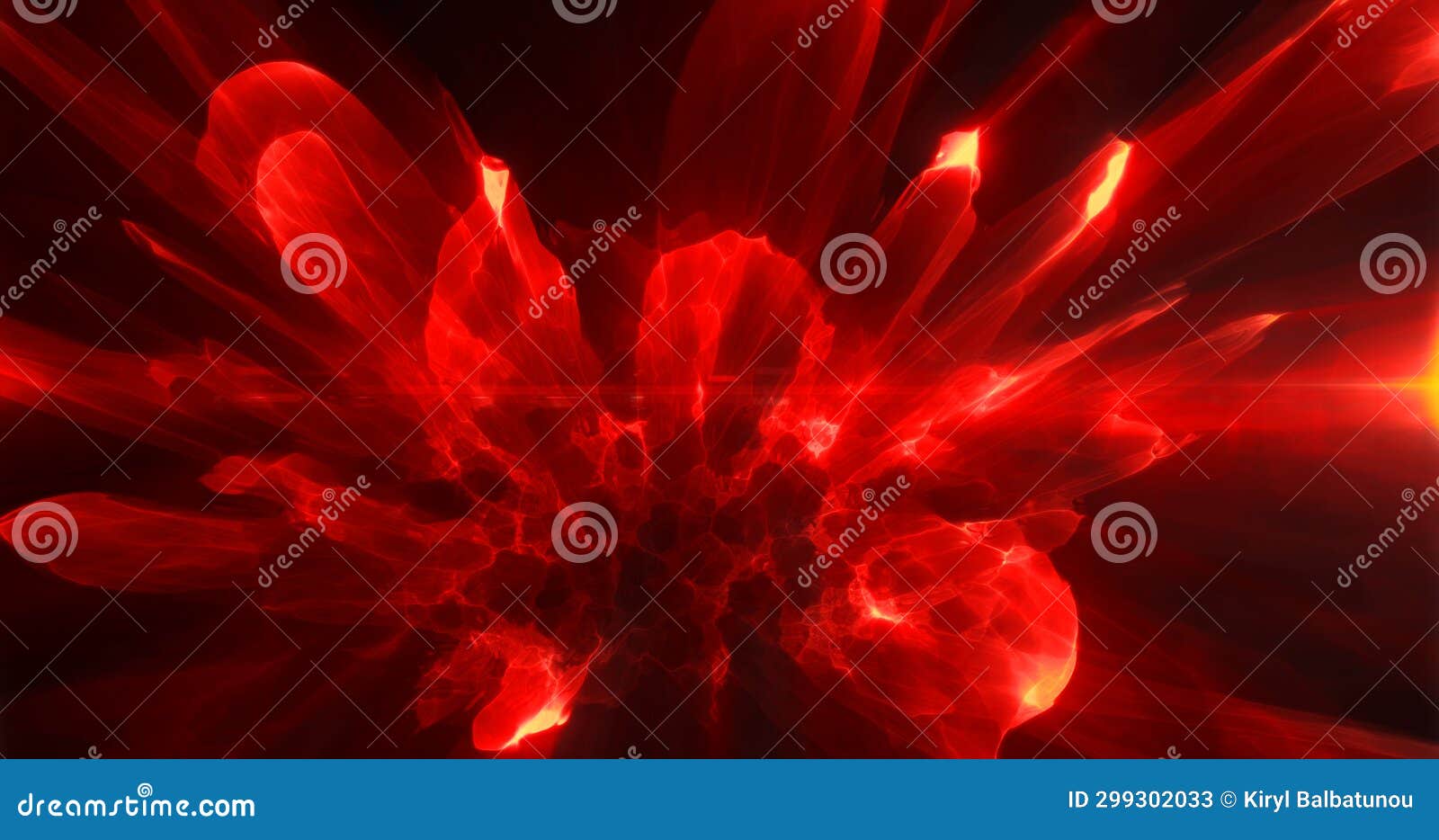Energy Abstract Red Waves of Magic and Electricity Iridescent Glowing ...