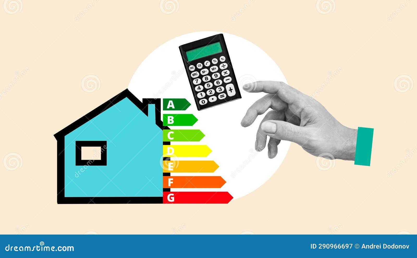 Energy Audit. Energy Efficient House, House Audit and Rate Label Stock ...