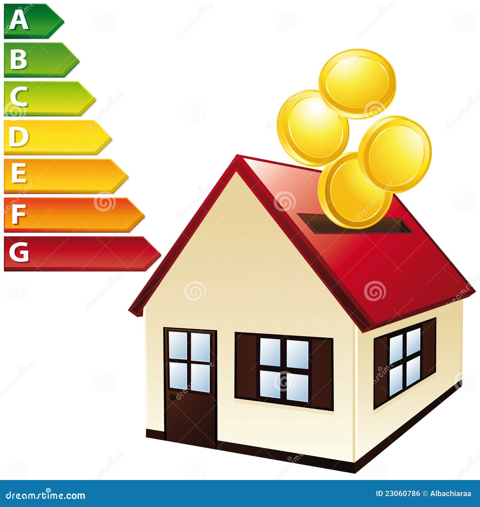 Energy Balance Home. Budget Concept. Stock Vector - Illustration of ...