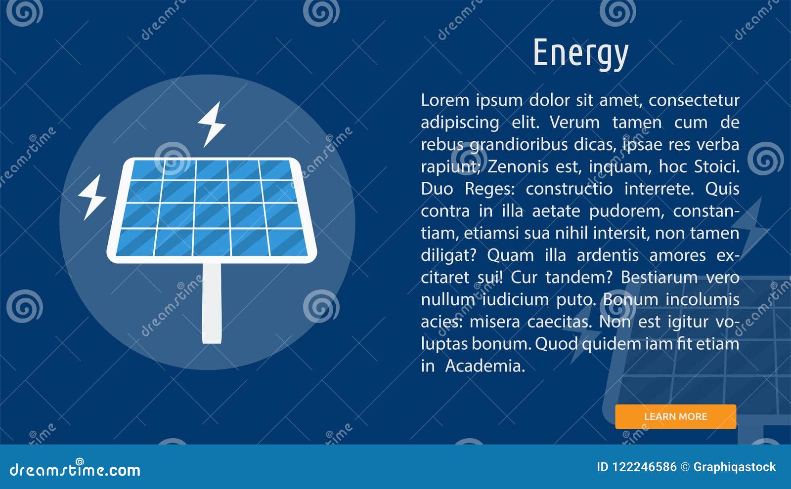 Energy Banner Concept stock vector. Illustration of circle - 122246586