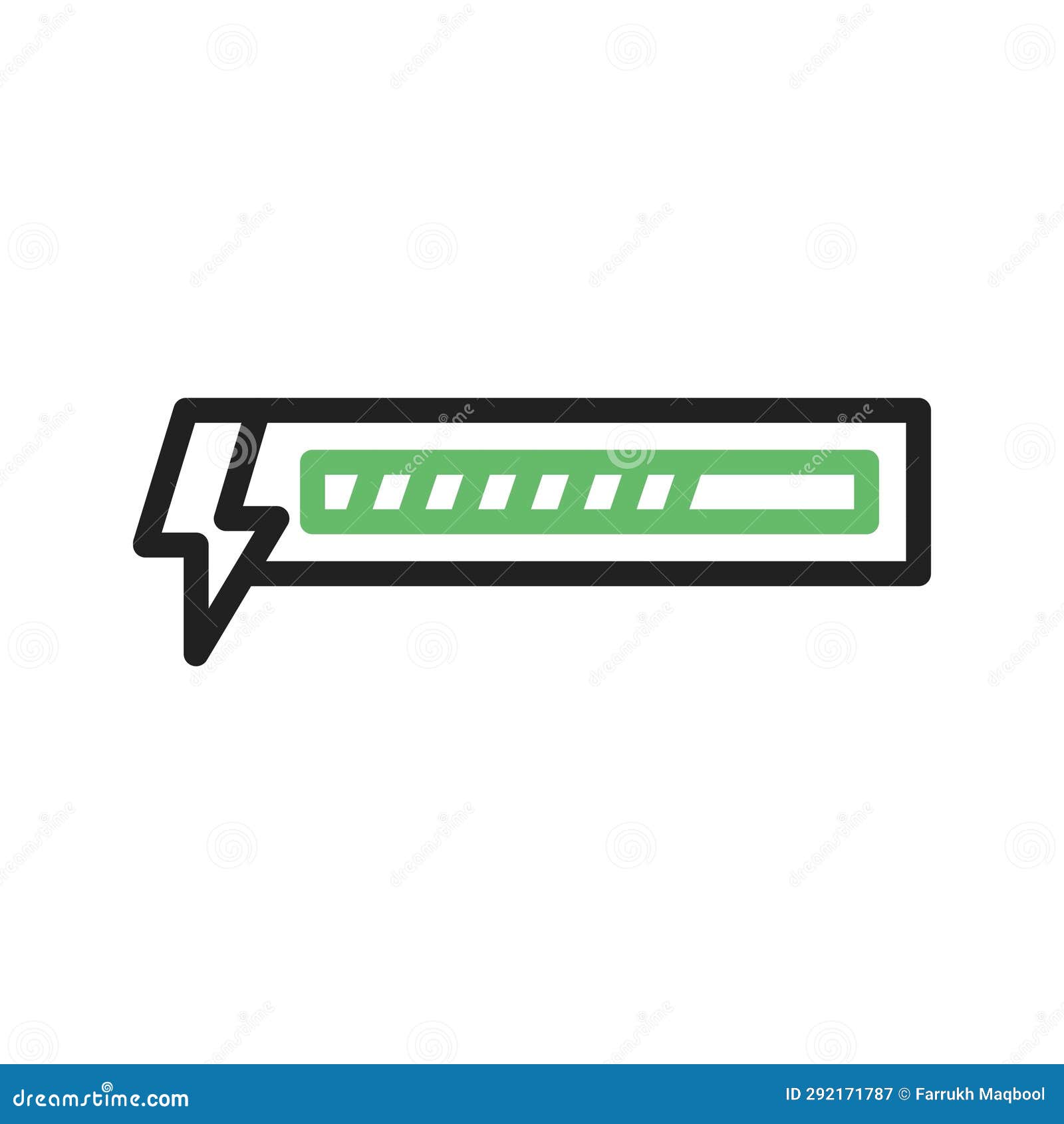 Energy Bar Icon Vector Image. Stock Vector - Illustration of strength ...