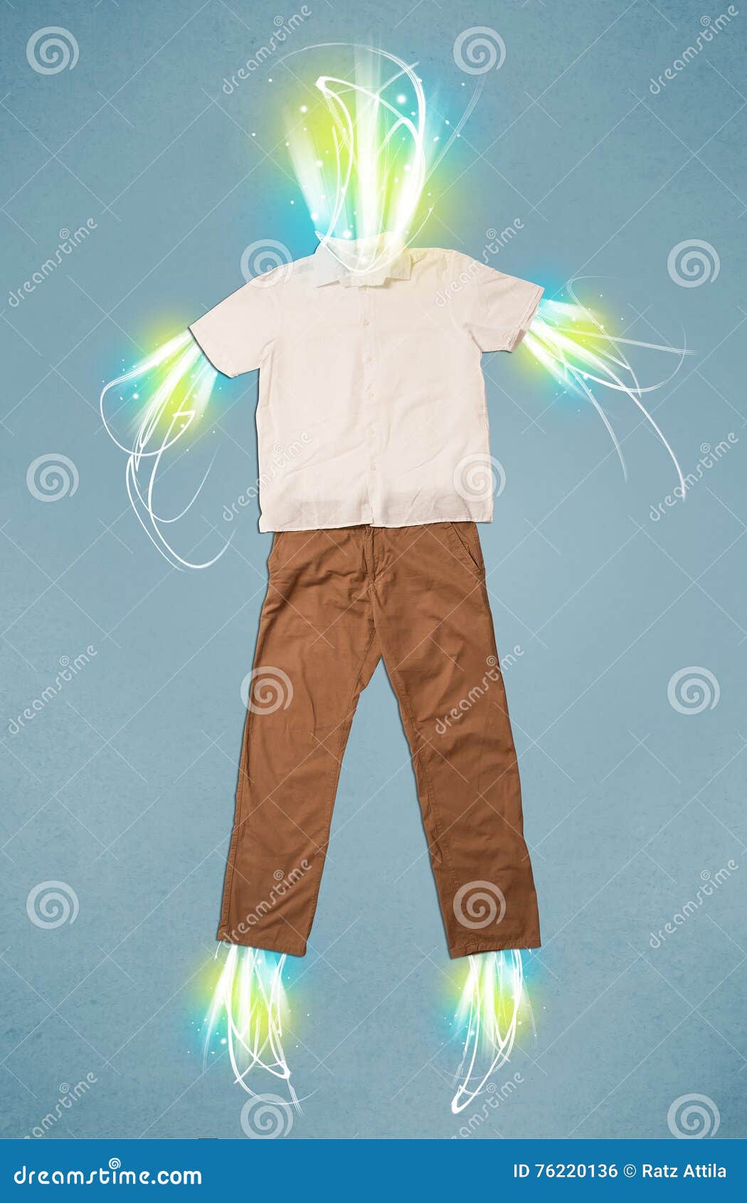 Energy Beam in Casual Clothes Concept Stock Photo - Image of excited ...