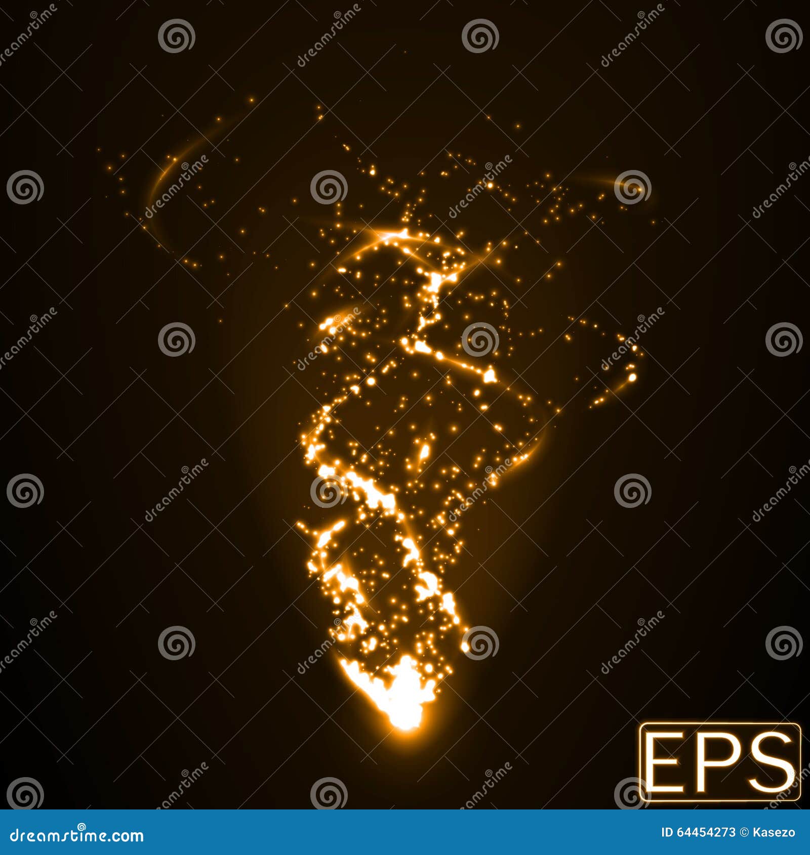 Energy beam with particles stock illustration. Illustration of effect ...